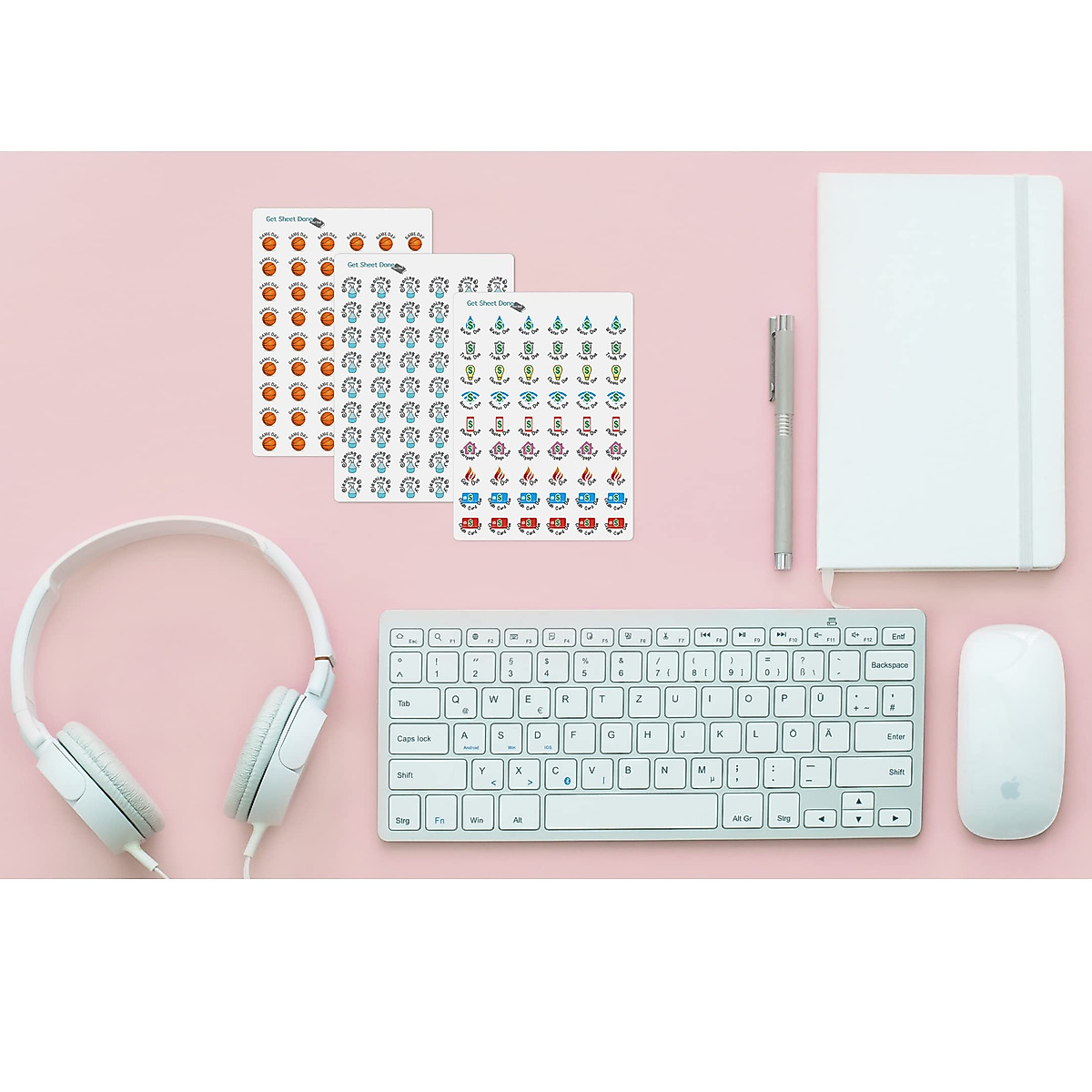 Dance Planner Sticker / 54 Fun Vinyl Stickers (1/2”) / Ballet Pointe Shoe Rehearsal Class Performance/Essential Productivity Life/Bujo Bullet Journaling (1 Sheet, Matte Vinyl)