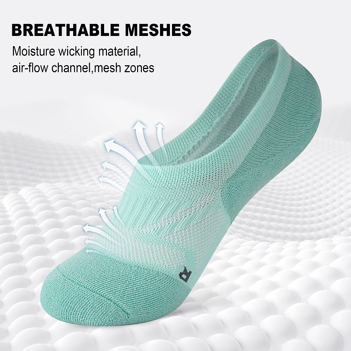 Gonii No Show Socks Womens Athletic Compression Running Low Cut Cushioned Socks 5 Pairs