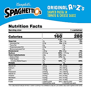SpaghettiOs Original A to Z's Canned Pasta, Healthy Snack for Kids and Adults, 15.8 OZ Can (Pack of 12)