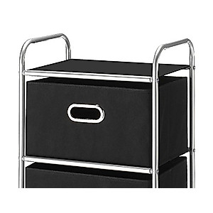 Whitmor 3 Drawer Rolling Cart - Home and Office Storage Organizer