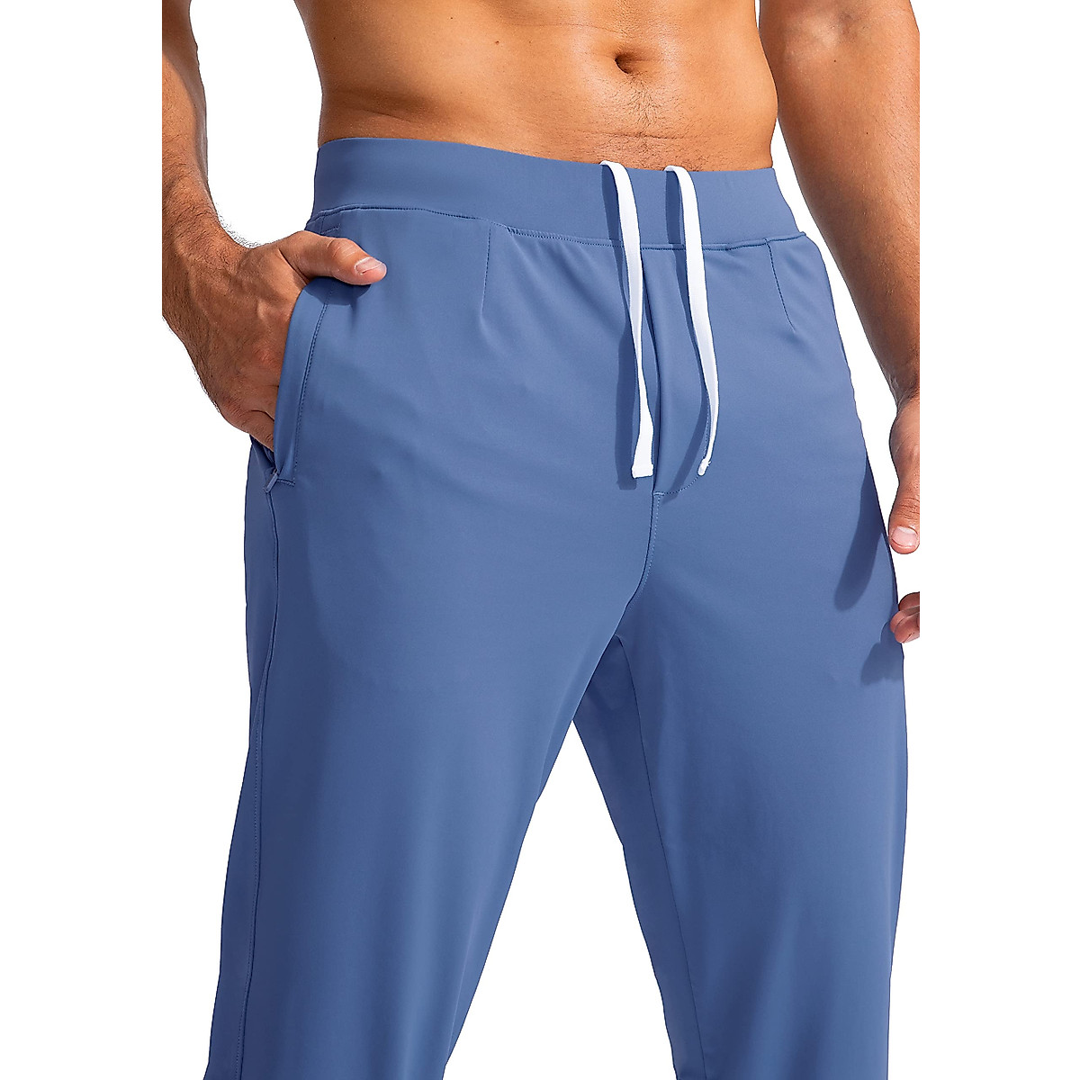 G Gradual Men's Golf Joggers Pants with Zipper Pockets Stretch Sweatpants Slim Fit Track Pants Joggers for Men Work Running (Slate Blue, XXL)