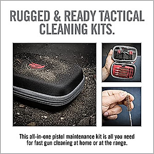 Real Avid Handgun Cleaning Kit: All in One 13 Piece Pistol Cleaning Kit With Cleaning Rod, Bore Brushes, Gun Cleaning Jags & Gun Cleaning Patches For .22 .357 9MM .38 .40 .44 & .45 Caliber Handguns