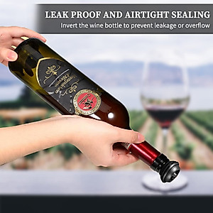 Wine Saver Pump, Wine Stoppers Vacuum Sealers with 6 Vacuum Stoppers, Silicone Wine Saver Bottle Stoppers Set, Wine Preserver for Reusable Bottle Sealer Keeps Wine Fresh(Wine Pump + 6 stoppers)