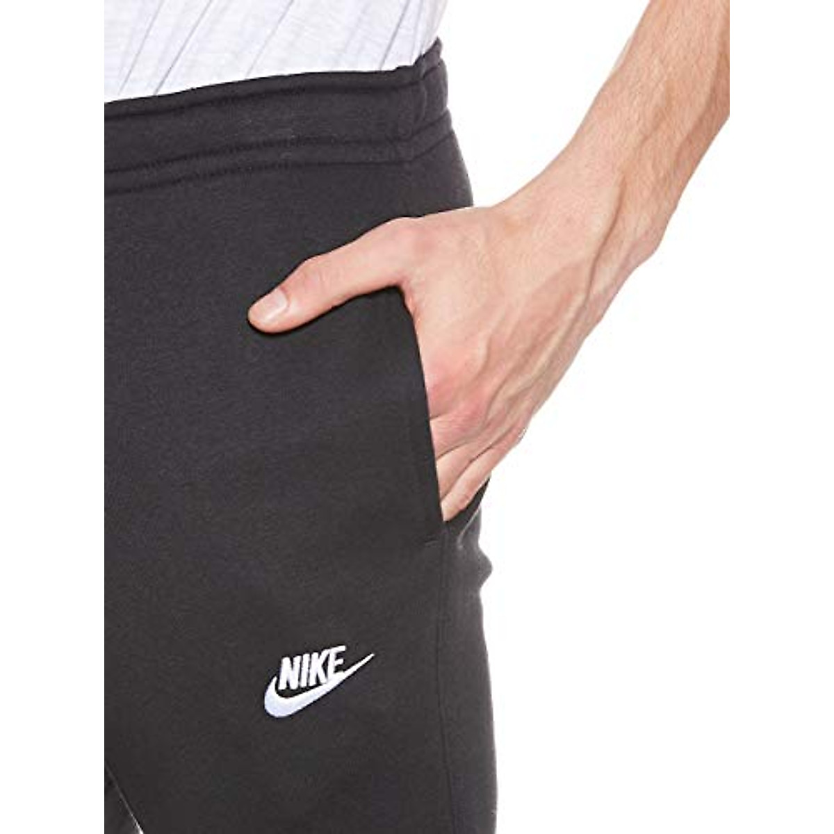 Nike Men's Sportswear Open Hem Club Pants, Black/White, X-Large