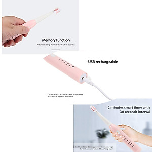 ＲＥＤ－ＮＩ RED-NI Sonic Electric Toothbrush, 4 Free Replacement Heads Included as Gifts Ideal for Adult Children and Couples Use USB Fast Charging Waterproof Toothbrush,Model: ET201 (Blue)