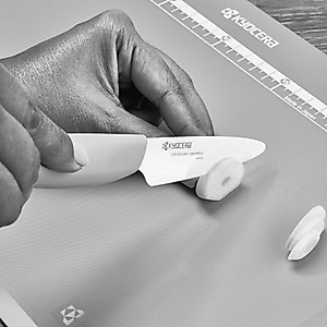 Kyocera Advanced Ceramic Revolution Series 3-inch Paring Knife, Yellow Handle, White Blade
