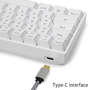 SK64 64 Tasti Hot Swap Tastiera Meccanica Cablata con RGB Retroilluminato ABS Tasti Freccia Tasti Impermeabile Programmabile per Win/Mac/Gaming (Gateron Ottico Marrone, Custodia Bianco)