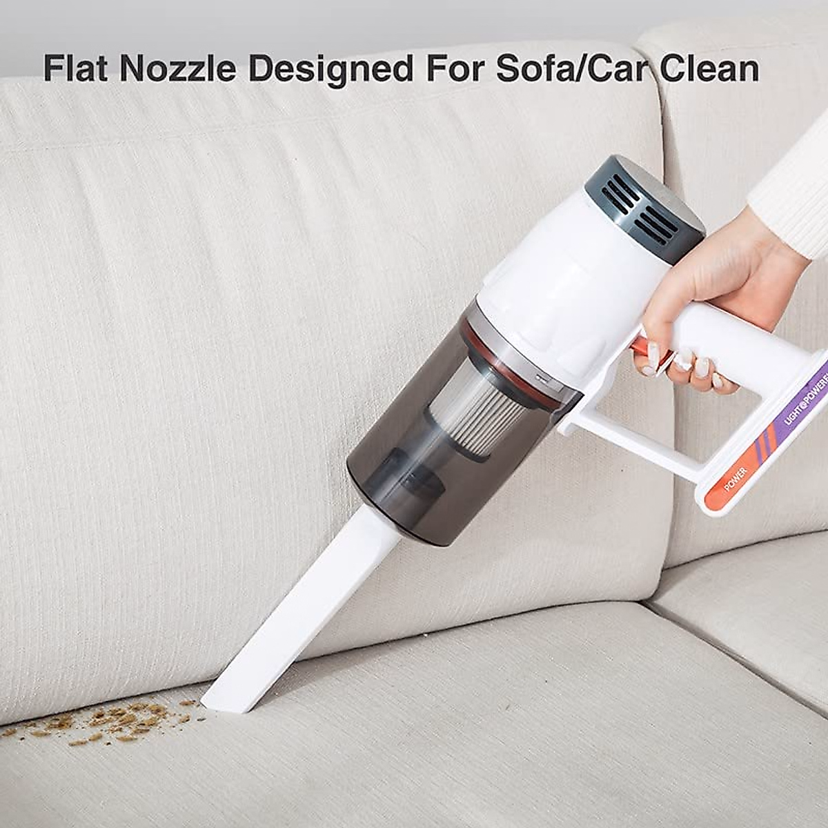 KEROMEE Cordless Vacuum Cleaner, Handheld 3-in-1 Stick Lightweight Vacuum Broom for Pet Hair Hardwood Floor Cat Litter Mattress Cleaning