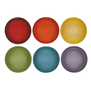 Le Creuset Stoneware Pinch Bowl Gift Set, Set of 6 Prep Bowls, Multi Color
