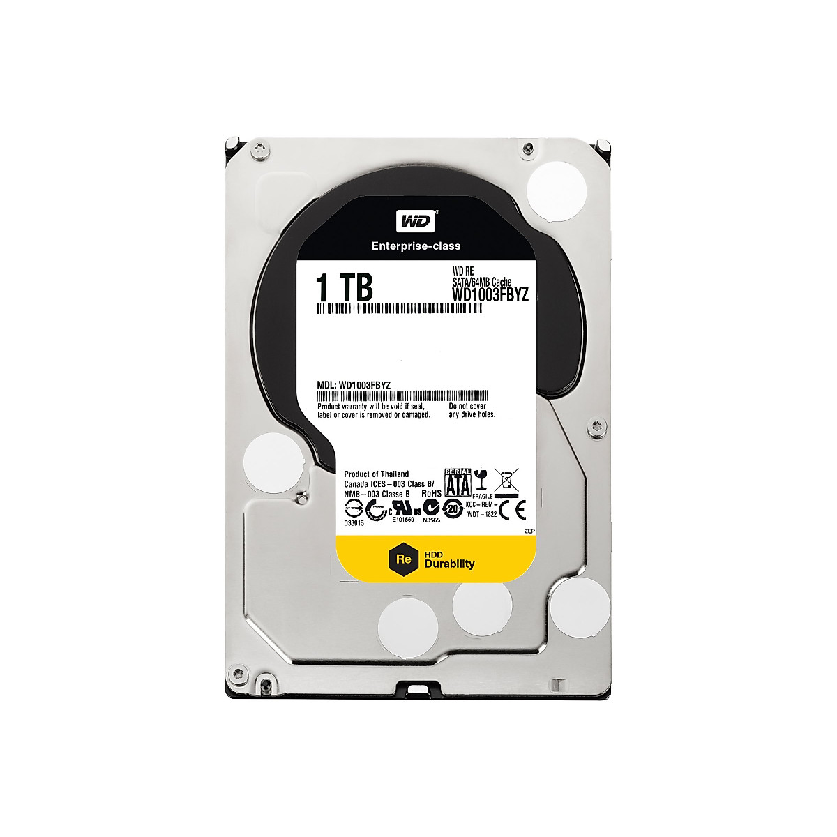 WD 1 TB WD RE SATA III 7200 RPM 64 MB Cache Bulk/OEM Enterprise Hard Drive WD1003FBYZ (Renewed)