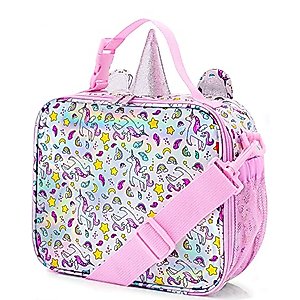 Unicorn Girls Lunch Box Kids Lunch Box - Kids Lunch Bag Kids Insulated Lunch Bag for Kids - Unicorn Lunch Box for Girls - Lunch Boxes for Kids Kid Lunch Box Toddler Lunch Box for Daycare Kids Lunchbox