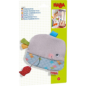 HABA Whale Crackly Lovey Crinkle Cloth Baby Toy