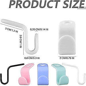 Clothes Hanger Connector Hooks, 100PCS Sturdy Mini Cascading Hanger Hooks, Thickened 20lbs Space Saving Closet Hanger Organizer, Hanger Extender Clips, 5-Color Hanger Connection Hooks for Closet