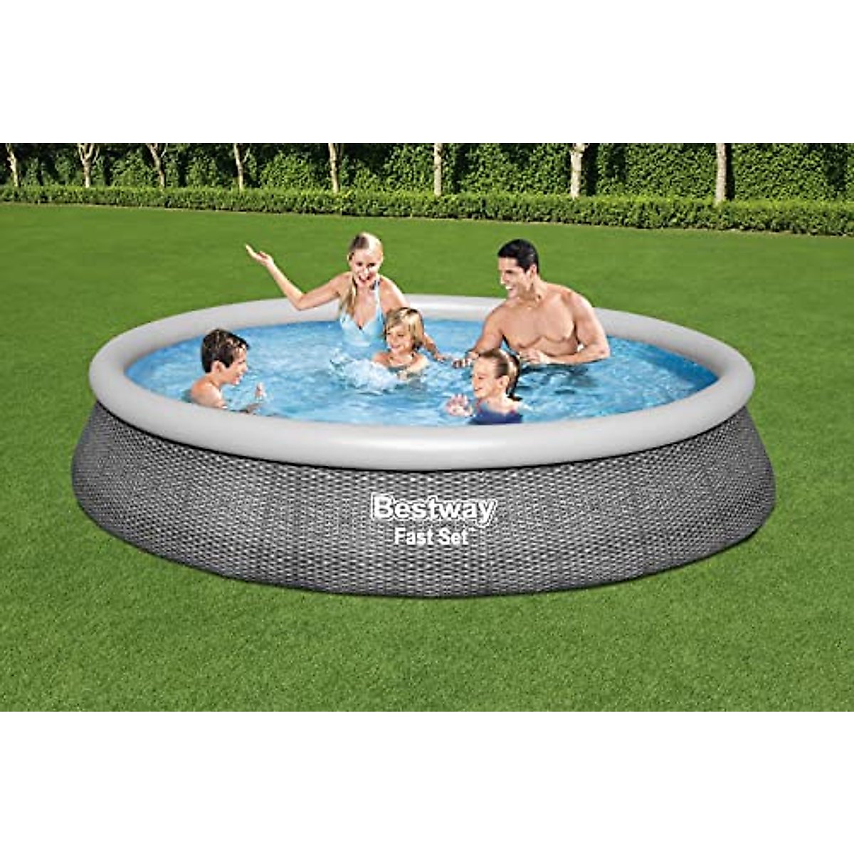 Bestway Fast Set 13' x 33" Round Inflatable Above Ground Pool Set | Includes 530gal Filter Pump