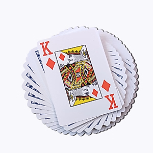 IMAGAME Plastic Playing Cards, Poker Size, Casino Quality, Jumbo Index, Waterproof & Washable, Perfect for Texas Hold’em Poker, 6 Blue Deck & 6 Red Deck