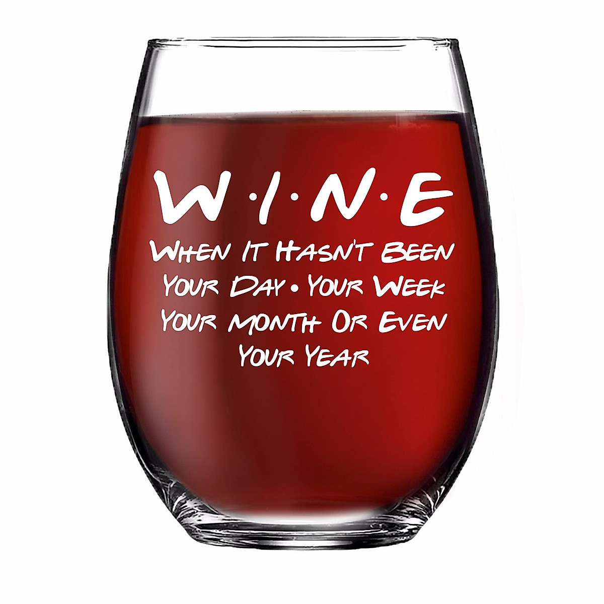Best Friends Funny Stemless Wine Glass Wine Tumbler Drinking Glass 17 Oz with Funny Sayings For Women & Men
