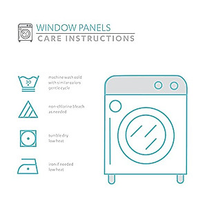 Lush Decor X 45 1 Blue Burlap Knotted Tab-Top Window Curtain Panel Pair (84" x 45"), 84