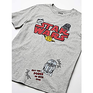 Amazon Brand - Spotted Zebra Boys' Disney Star Wars Marvel Short-Sleeve T-Shirts, 4-Pack Star Wars Beep Beep, Large