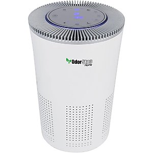 OdorStop HEPA Air Purifier with H13 HEPA Filter, UV Light, Active Carbon, Multi-Speed, Sleep Mode and Timer (OSAP5, Bright White)