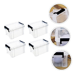 CHILDWEET 5pcs Boxes Tote Bags Portable Mini Bin Mini Screws Bins Small Sundries Case Small Plastic Tote Mini Bins Clear Mini Sundries Organizer Mini Plastic Tote Pp Storage Container