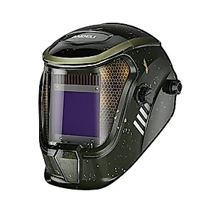 ANDELI Welding Helmet,Large Viewing True Color Solar Powered Auto Darkening Welding Helmet with Side View 4 Arc Sensor Wide Shade 4/5-8/9-13 Welder Mask for TIG MIG ARC Grinding Plasma