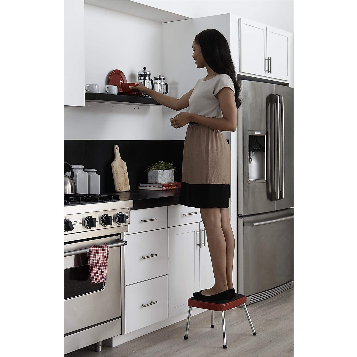 COSCO 11230RED1E Stylaire Retro (red, one Pack) Step Stool,