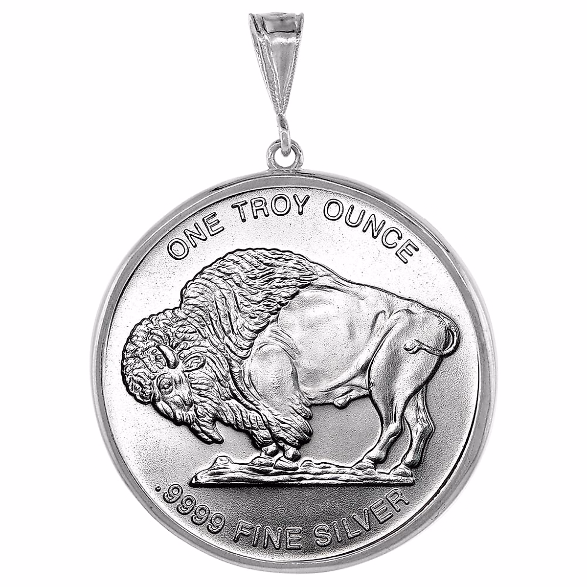 Sterling Silver Mexican Cien Pesos Bezel 39 mm Coins Prong Back Round Edge Coin NOT Included