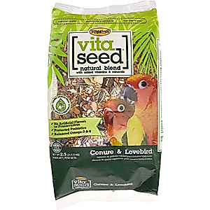 Higgins 2 Pack of Vita Seed Natural Blend Conure and Lovebird Food, 5 Pounds Each