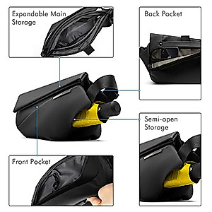 NIID Radiant Urban Sling Bag - Quick Access, Expandable, Multipurpose Crossbody Bag Waterproof Chest Shoulder Backpack Casual Daypack for Travel Work