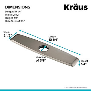 Kraus DP02SFS, Kitchen Faucet Deck Plate, Spot Free Stainless Steel