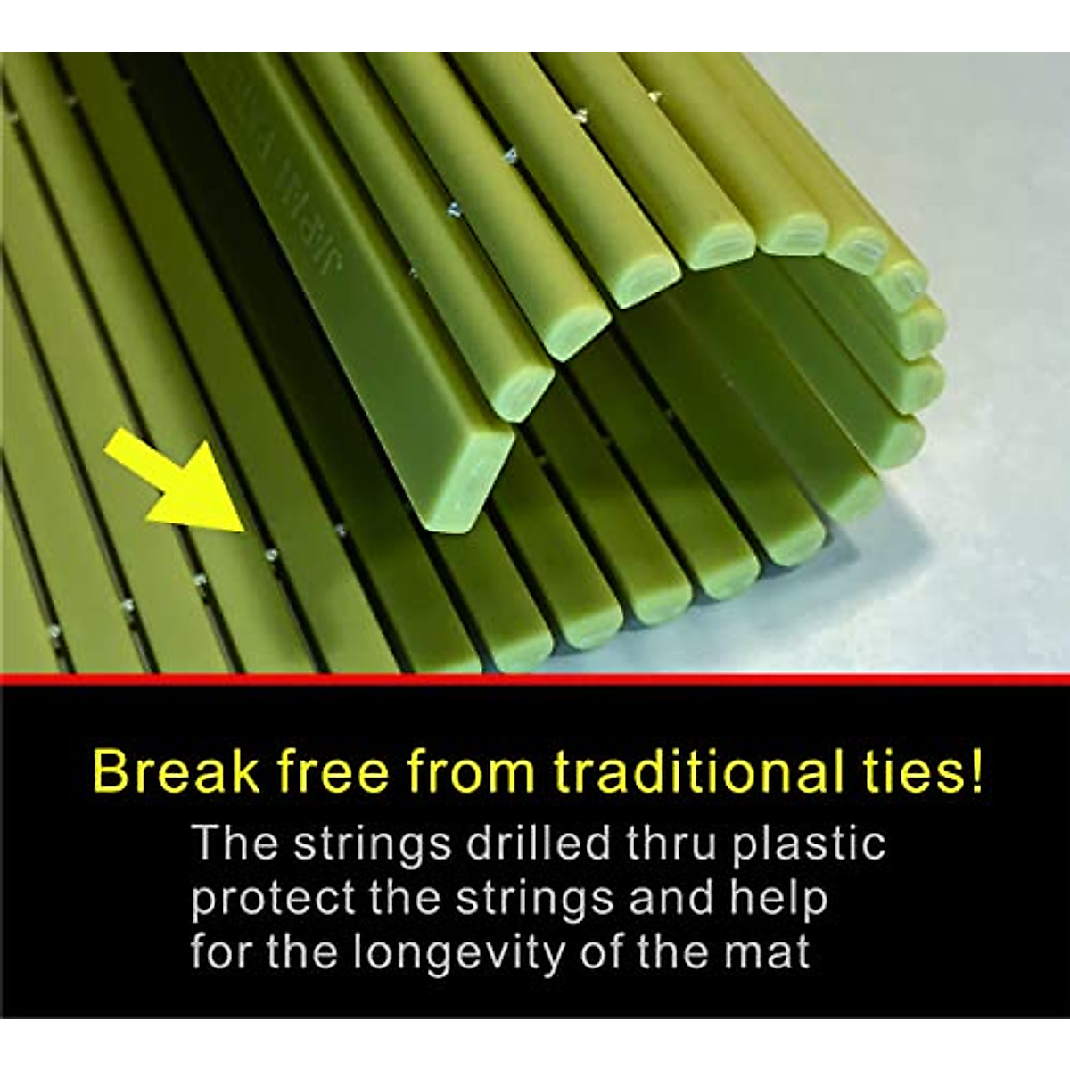 Professional Non-stick Sushi Mat Plastic Sushi Rolling Mat Sushi Mat Roller Makisu Sushi roller 10.5 in x 9.8 in