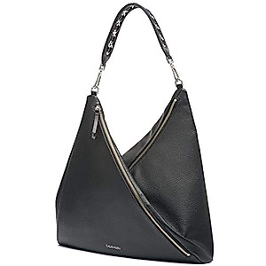 Calvin Klein Geo Rocky Road Hobo, Black/Silver