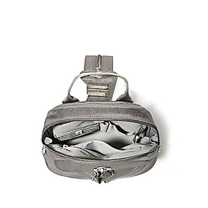 Baggallini Naples Convertible Small Daypack Sling Crossbody, Sterling Shimmer