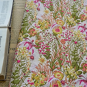 XMTXZYM 2 Meter Retro Embossed Jacquard Fabric Women's Dress DIY Sewing Fabric