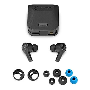 JLab JBuds Air Executive True Wireless Bluetooth Earbuds + Charging Case - Black - C3 Calling with Dual Microphones - Long Travel Playtime - Bluetooth 5.0 Connection - 3 EQ Sound Settings