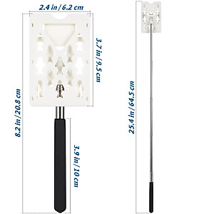 Veemoon Telescopic Rod Card Holder: 2PCS Vehicle Parking Swiping Stick Reacher Grabber Tool Car Parking Contactless Payment Rod for Car Parking Fee Paying,Car Parking Rod