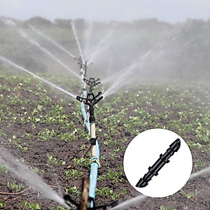 Mudder 150 Pieces Barbed Connectors Drip Irrigation 1/4" Barbed Coupling Fittings Barbed Connectors for 1/4 Inch Irrigation Tubing Drip Line Coupler for Drip Sprinkler Systems, Black