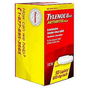 Tylenol 8 Hour Arthritis & Joint Pain Acetaminophen Caplets, 50 Count
