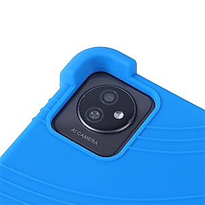 HminSen Case for Blackview Tab 7 WiFi/Tab 8 WiFi Tablet, Kids Friendly Soft Silicone Adjustable Stand Cover for Blackview Tab A7 Kids 10.1 inch/OSCAL PAD60 / PAD70 2023 10.1 Tablet (Blue)