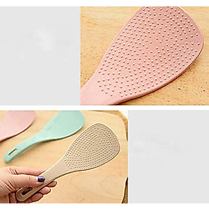 WOIWO 4 PCS Creative Kitchen Rice Scoop With Wheat Straw Rice Spoon Tableware Electric Rice Cooker Rice Shovel Electric Rice Cooker Rice Shovel