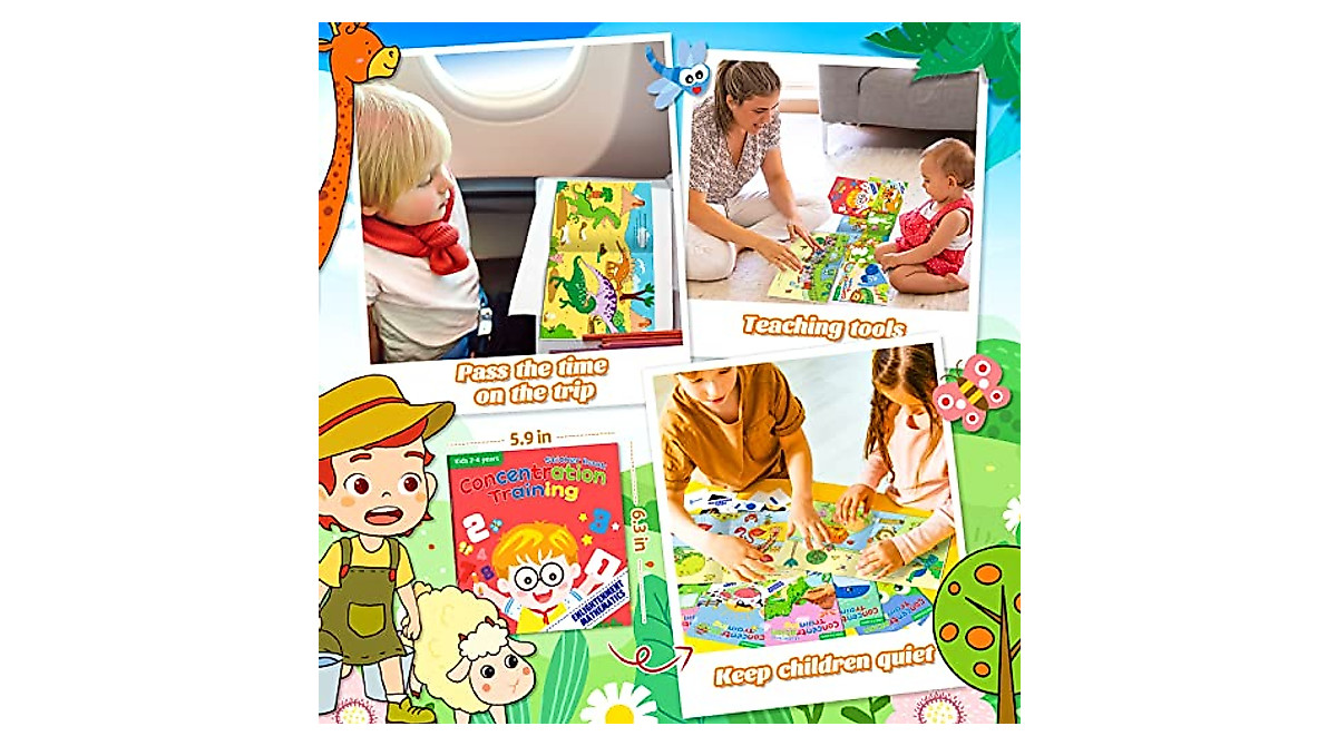 Sticker & Activity Books for Kids 1-6: 20 Fun Learning Sets