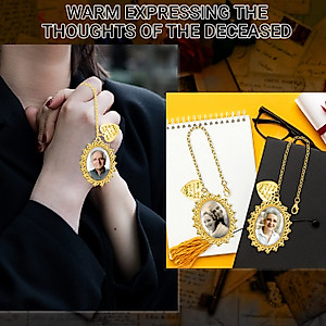 4pcs Gold Graduation Cap Photo Charm Class of 2025 Graduation Cap Tassel Personalized Memorial Charms Graduation Tassel Gifts for Ceremony Graduation Cap Decorations