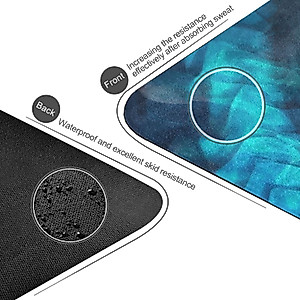 GOODOLD Blue Dragon Yoga Mat, 71 x 26 Inch Non-slip Yoga Mats Folding Travel Exercise Mat Indoor Outdoor Gym Pilates with Storage Bag for Women Men