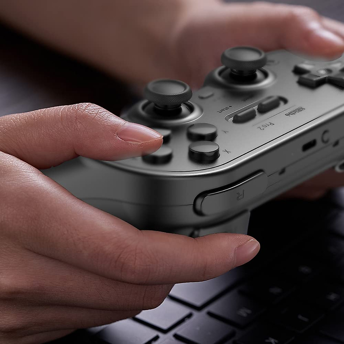 8Bitdo Pro 2 Bluetooth Controller - Hall Effect Joystick Update, for Switch, Windows, Apple, Android, Steam Deck, and Raspberry Pi (Black)