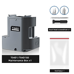 Spaceink T04D1 Ink Maintenance Box for ET-15000 ET-3750 ET-3760 ET-4750 ET-4760 ET-3850 ET-4850 WF-2860 XP-5100 ET-3710 ET-5150 ET-3830 ET-M1000 ST-3000 ET-M2170 Printers. TO4D1/TO4D100/EWMB2/04D1