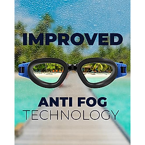 AqtivAqua Transition Swim Goggles Swimming Goggles for Adult Men Women Kids 6-14 Youth Girls Boys Childrens DX-H (All White frame, Silver case, Photochromic lens)