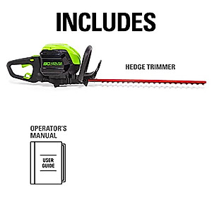 Greenworks Pro 80V 24" Brushless Cordless Hedge Trimmer, Tool Only