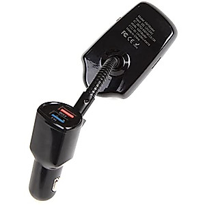 Nulaxy Wireless In-Car Bluetooth FM Transmitter Radio Adapter Car Kit W 1.8 Inch Display Supports TF/SD Card and USB Car Charger for All Smartphones Audio Players-KM18 color