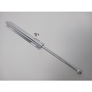 12-Inch Long Expendable and Reversible Pullout Closet Wardrobe Valet Rod with Installation screws (Matte Brass)