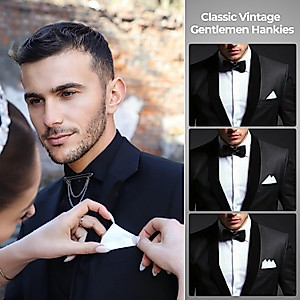 Ohuhu Handkerchiefs for Men, 13 Pack 100% Soft Cotton Hankerchief Cotton Machine Wash White Pocket Square for Suit - 16'' x 16'' Mens Handkerchiefs Hankies